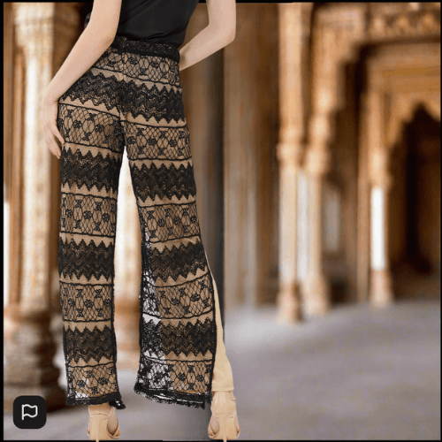 Hand Beaded Lace Pants – Exquisite Craftsmanship & Unique Design – Siyona